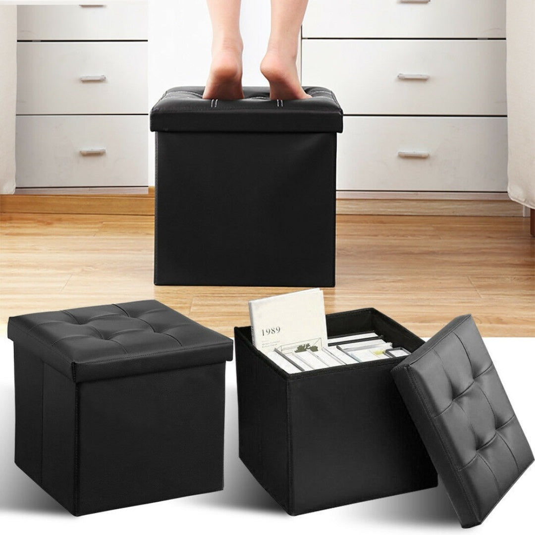 Foldable Storage Stool – Apricot