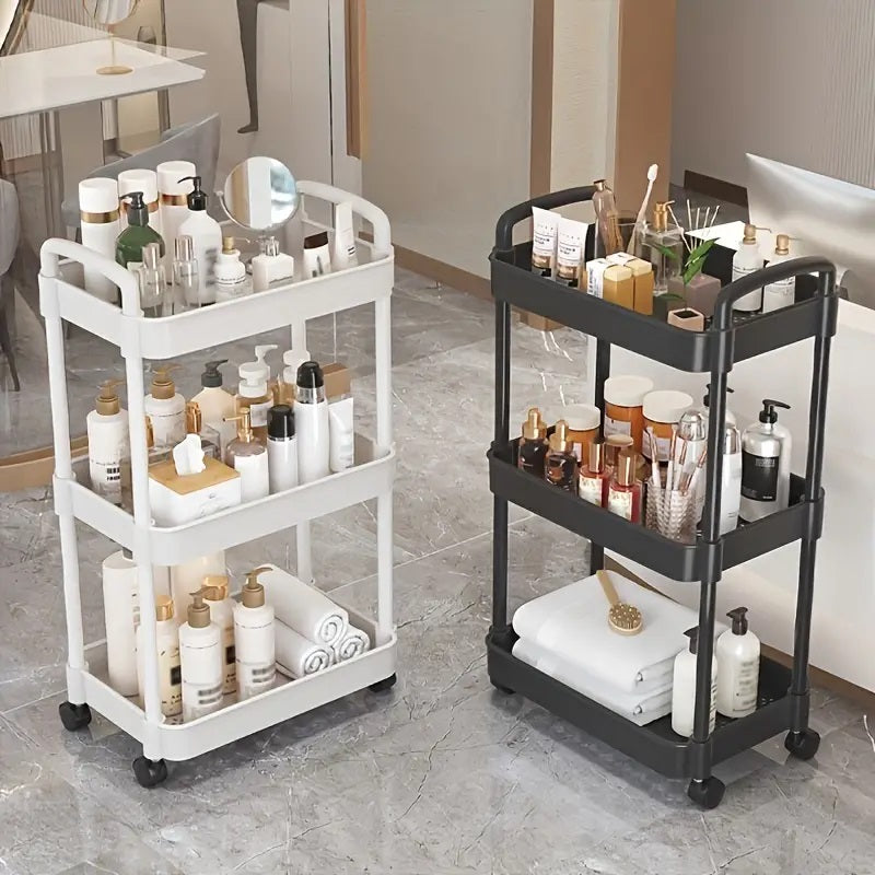 3-Layers Multi-function Trolley Storage Organizer(5295) – Apricot