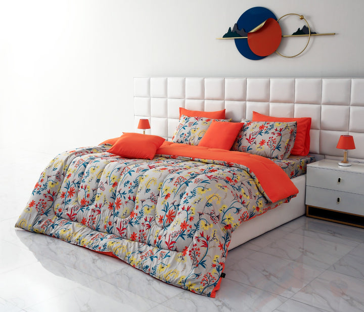 8 PCs Bed Winter Comforter sets – Apricot