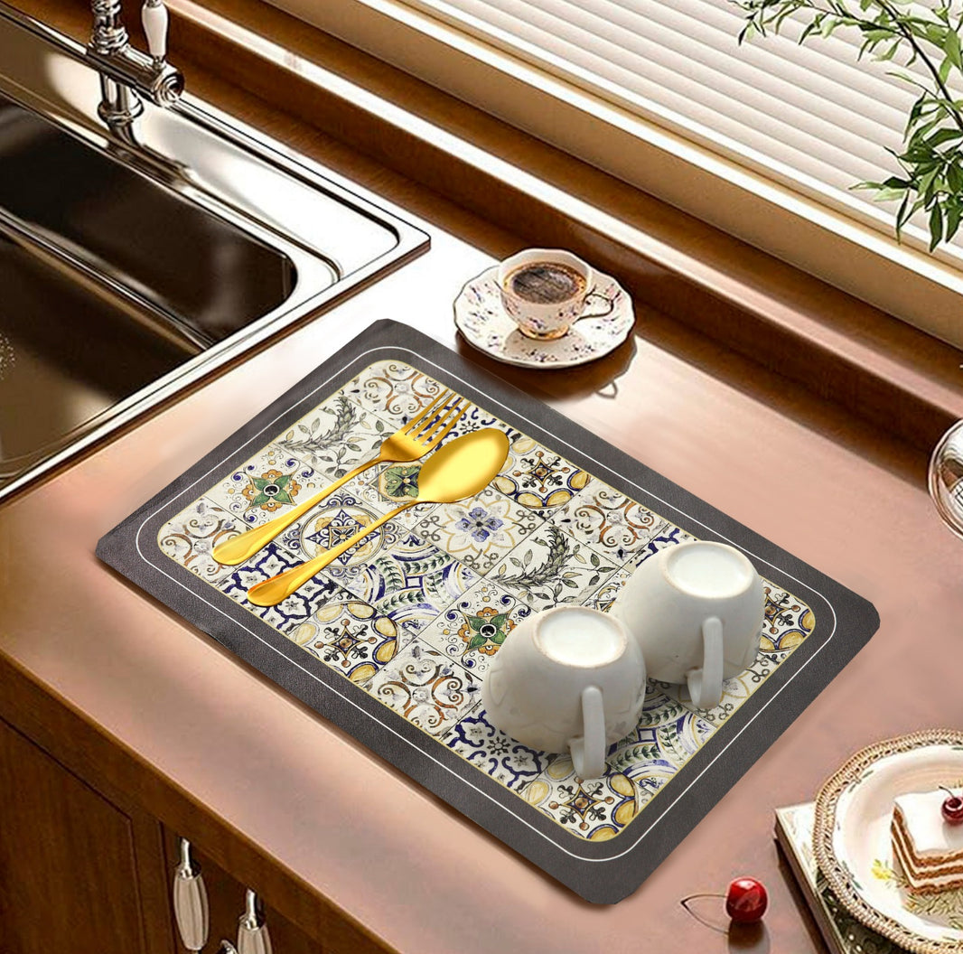 Anti-slip Dish Drying mats – Apricot