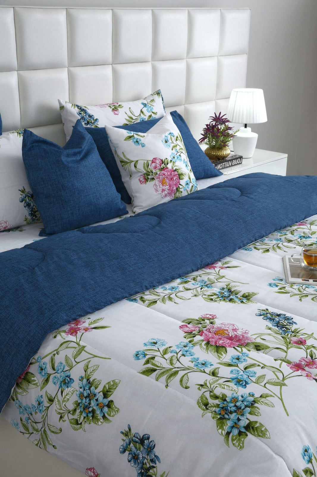5 PC Single Bed Comforter Sets – Apricot