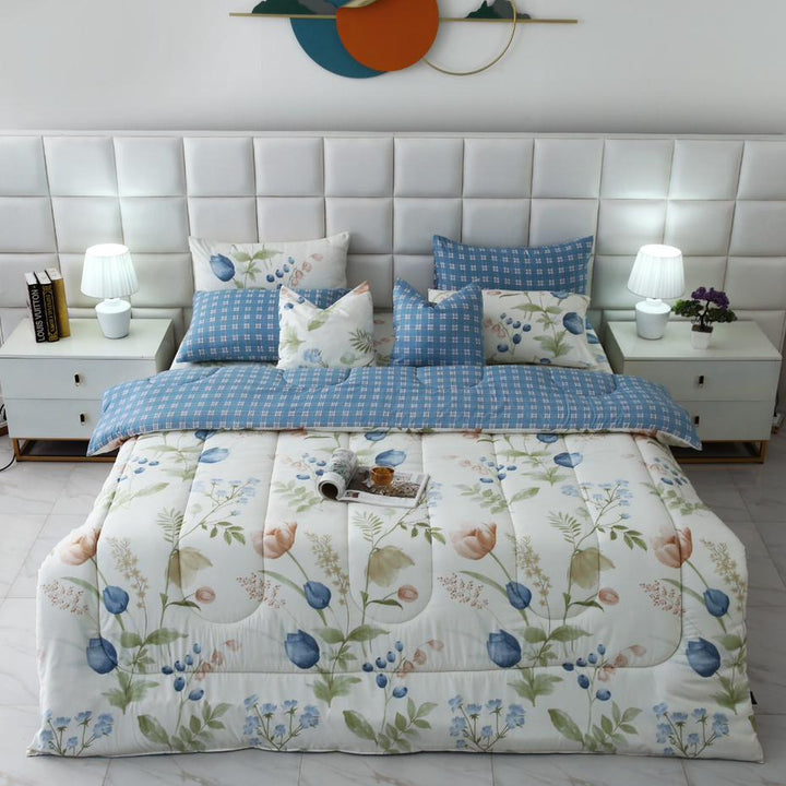 8 PCs Bed Winter Comforter sets – Apricot