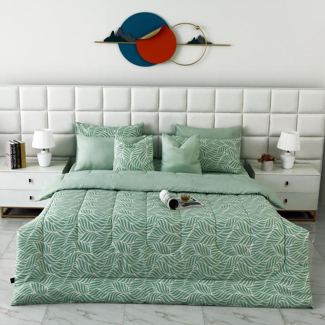 8 PCs Bed Winter Comforter sets – Apricot